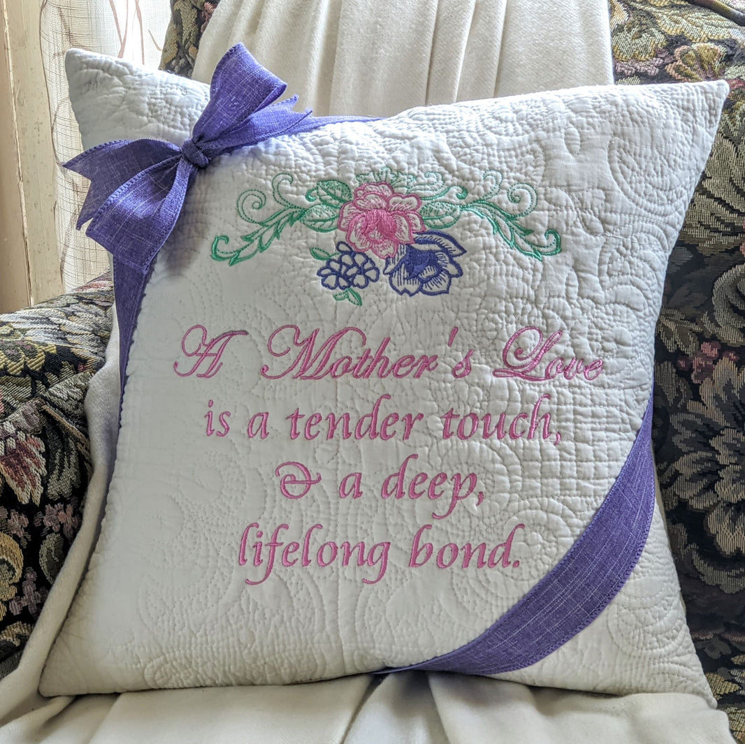 Sympathy Pillows | Custom Embroidery Designs - Hollyhock Designs