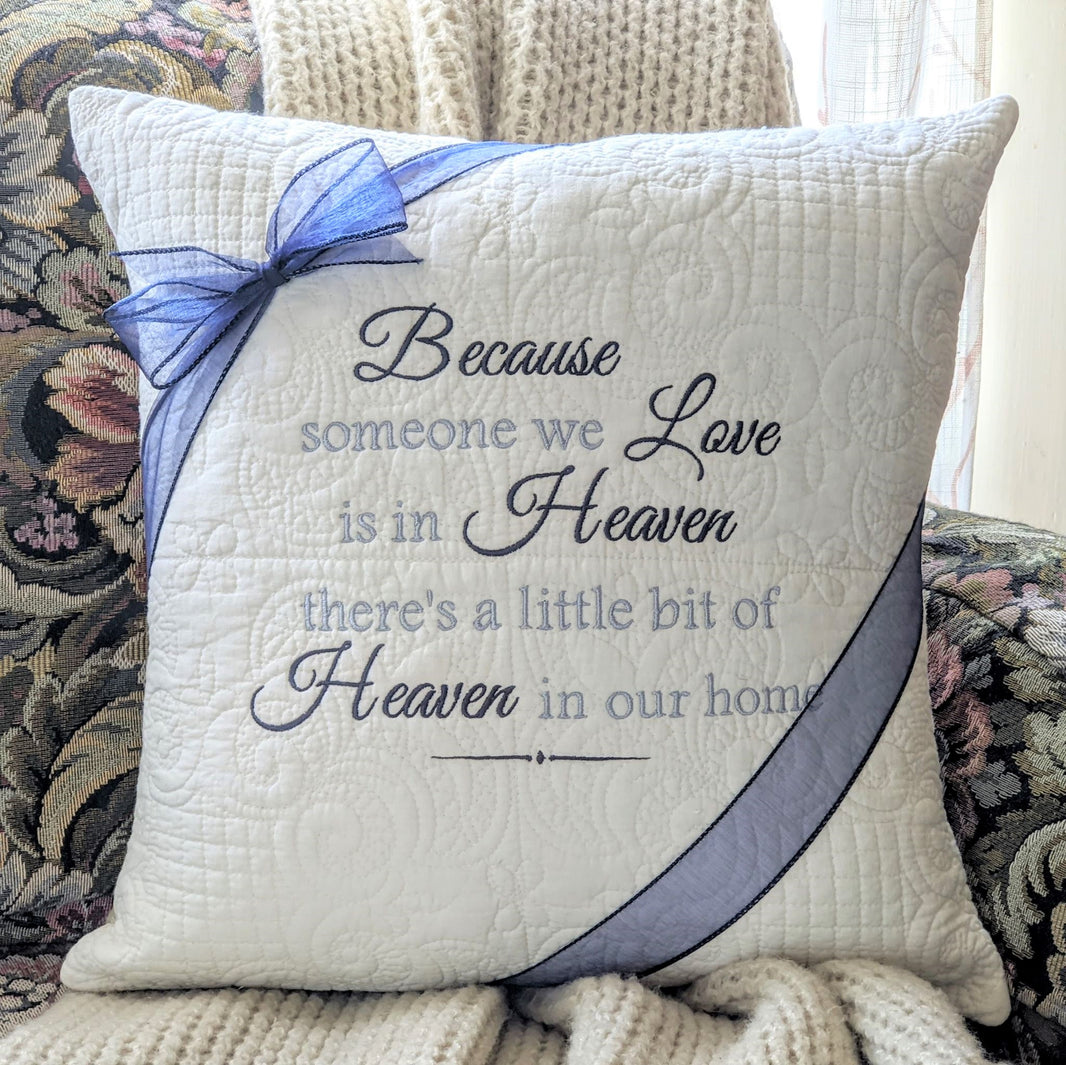 Sympathy Pillows | Custom Embroidery Designs - Hollyhock Designs